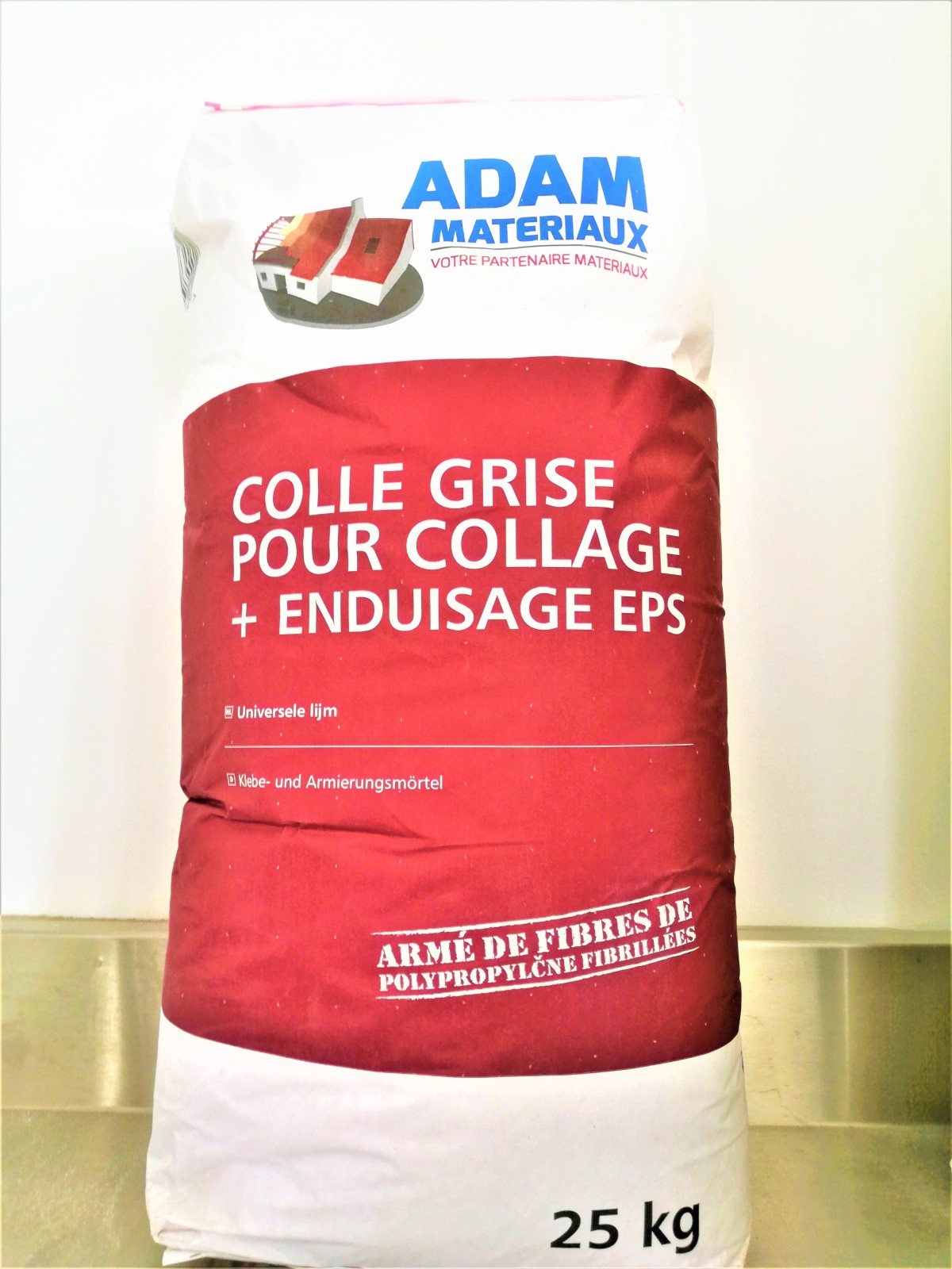 Colle Grise pour collage + enduisage isolants EPS Adam Materiaux/ sac 25kg